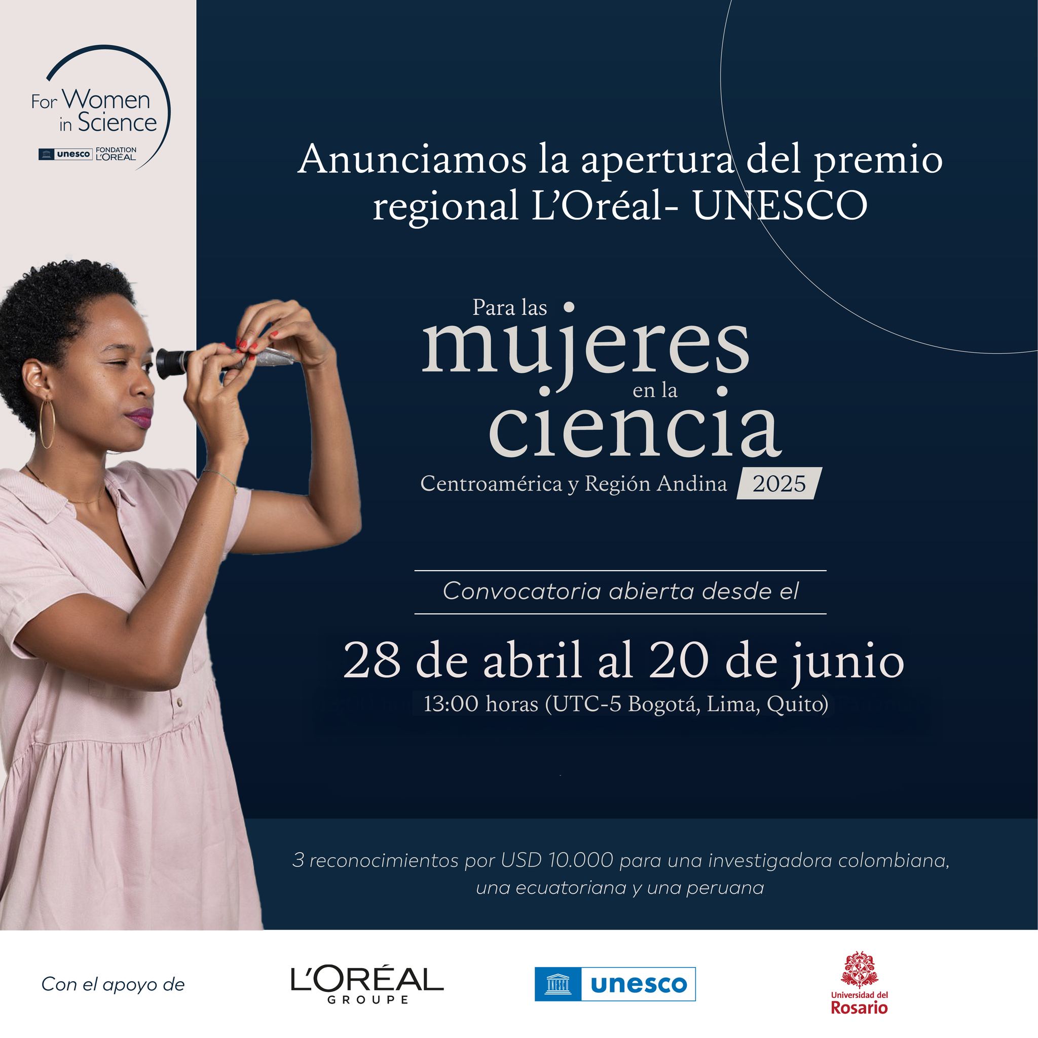 Convocatoria Regional Premio L’Oréal- Unesco Para las Mujeres en la ...